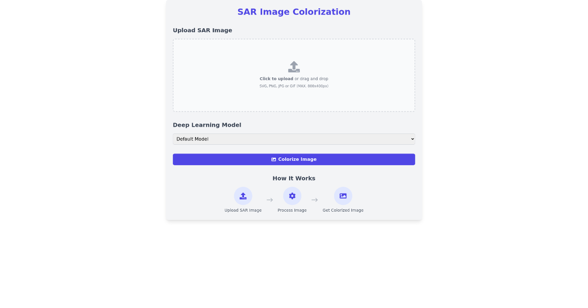 S a R Image Colorization - Free React, Tailwind Component
