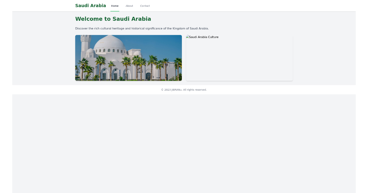 Saudi Arabia Website - Free React, Tailwind Component