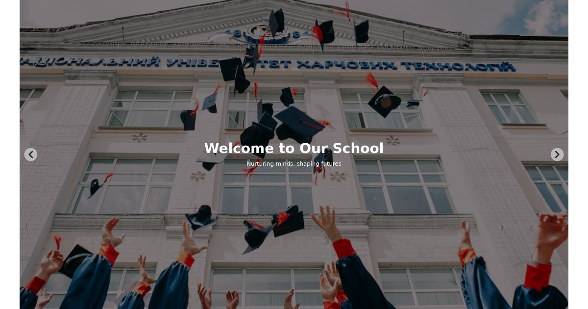 School Website - Free React, Tailwind Component