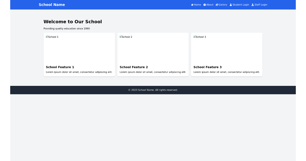 School Website - Free React, Tailwind Component