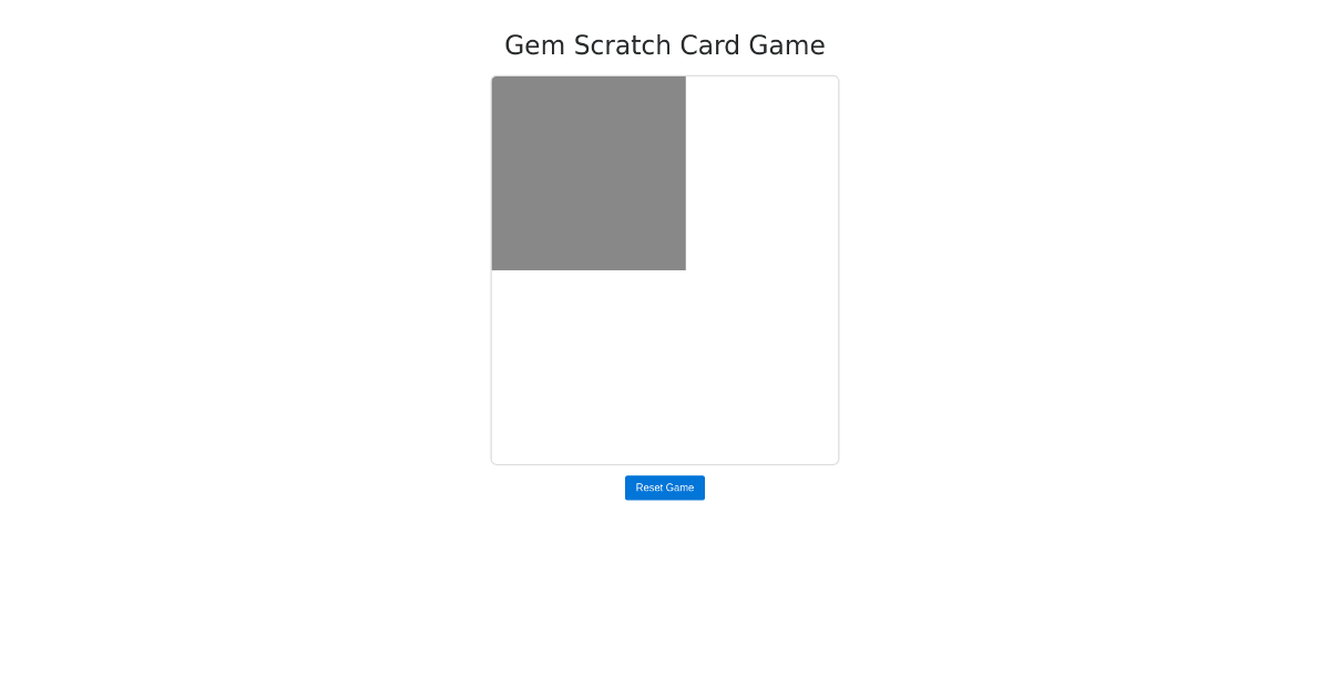 Gem Scratch Game - Free Html, Bootstrap Component