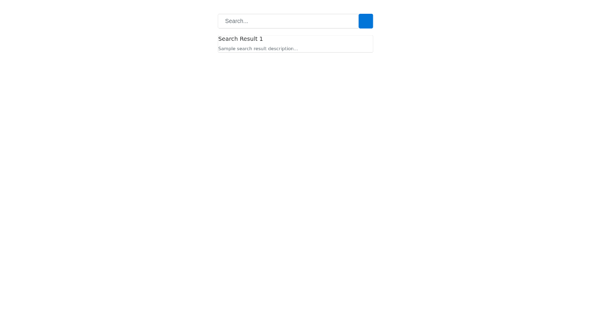 Feature Rich Searchbox - Free Html, Bootstrap Component