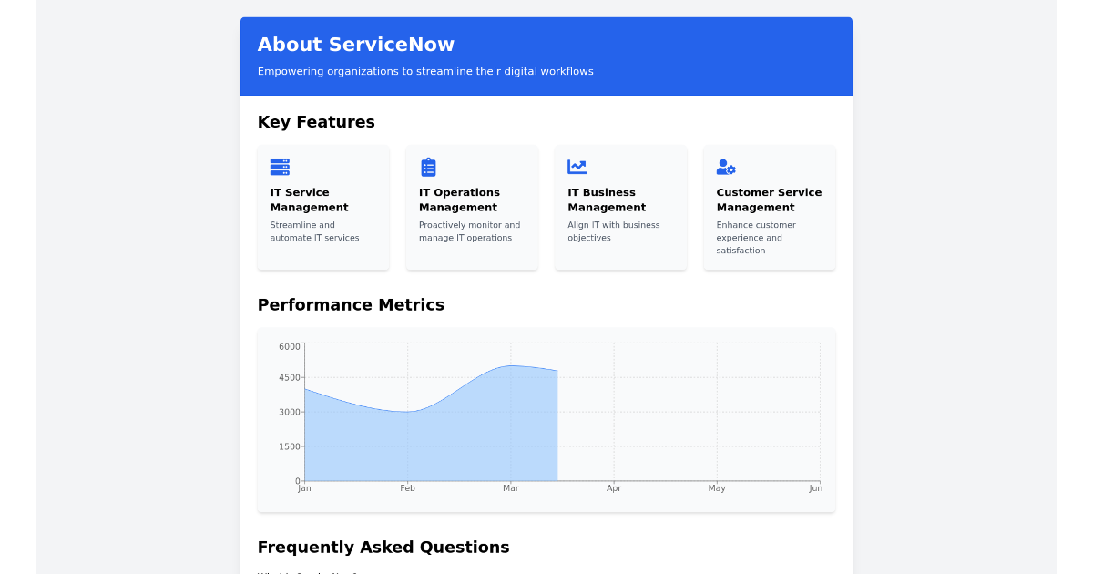 About Service Now - Free React, Tailwind Component