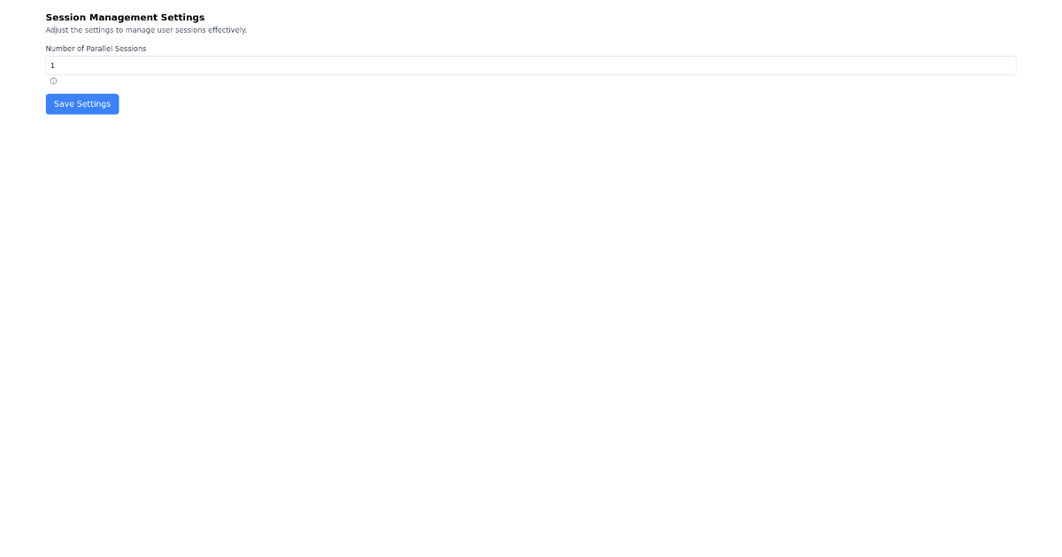 Session Settings Form - Free React, Tailwind Component