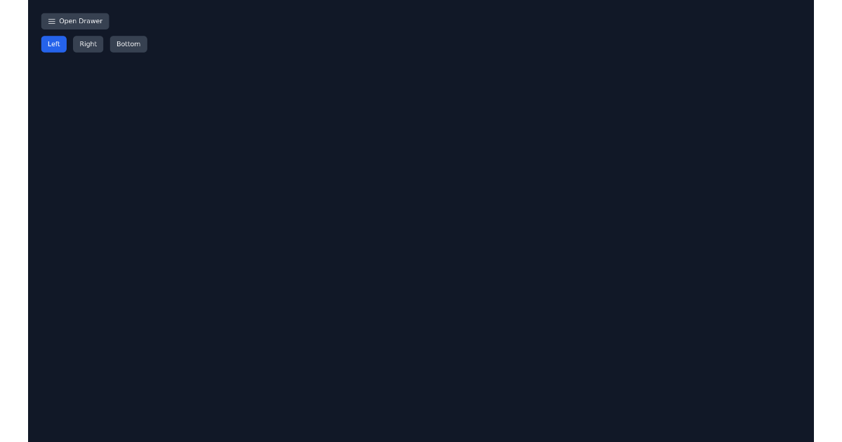 Drawer - Free React, Tailwind Component