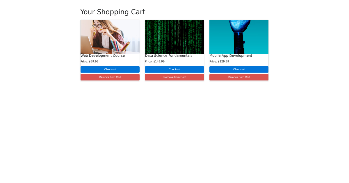 Shopping Cart Interface - Free Html, Bootstrap Component