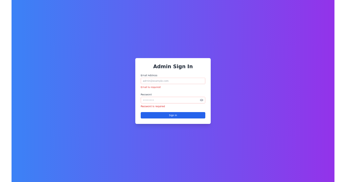 Admin Sign In - Free React, Tailwind Component