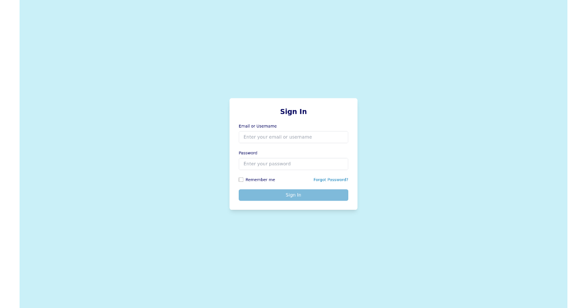 Sign in Form - Free Angular, Tailwind Component