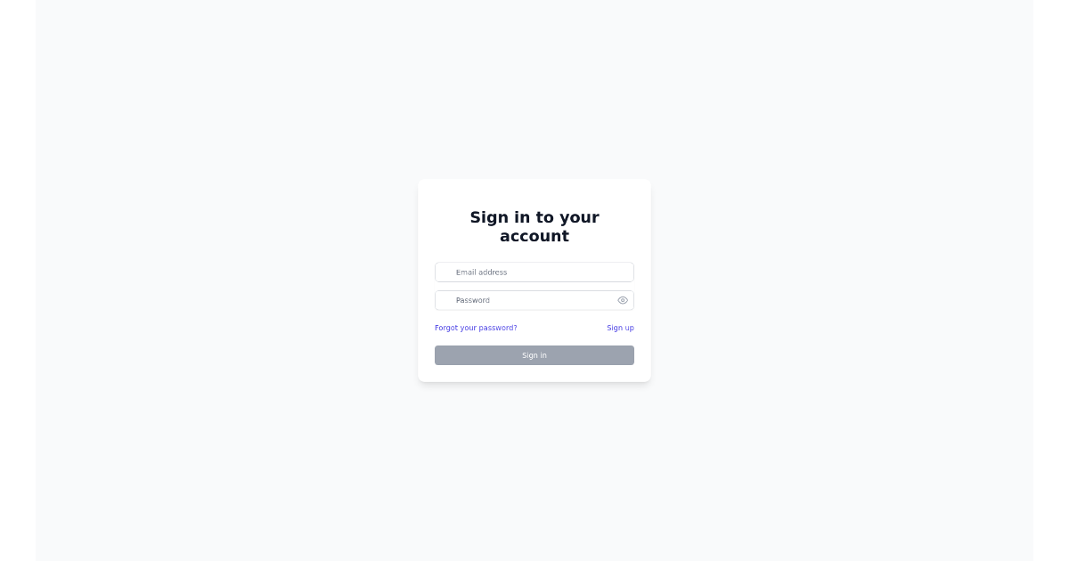 Sign in Form - Free React, Tailwind Component