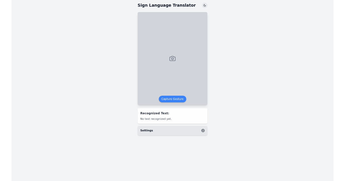 Sign Language Translator - Free React, Tailwind Component