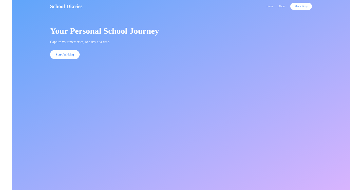 School Diary Portal - Free Html, Tailwind Component
