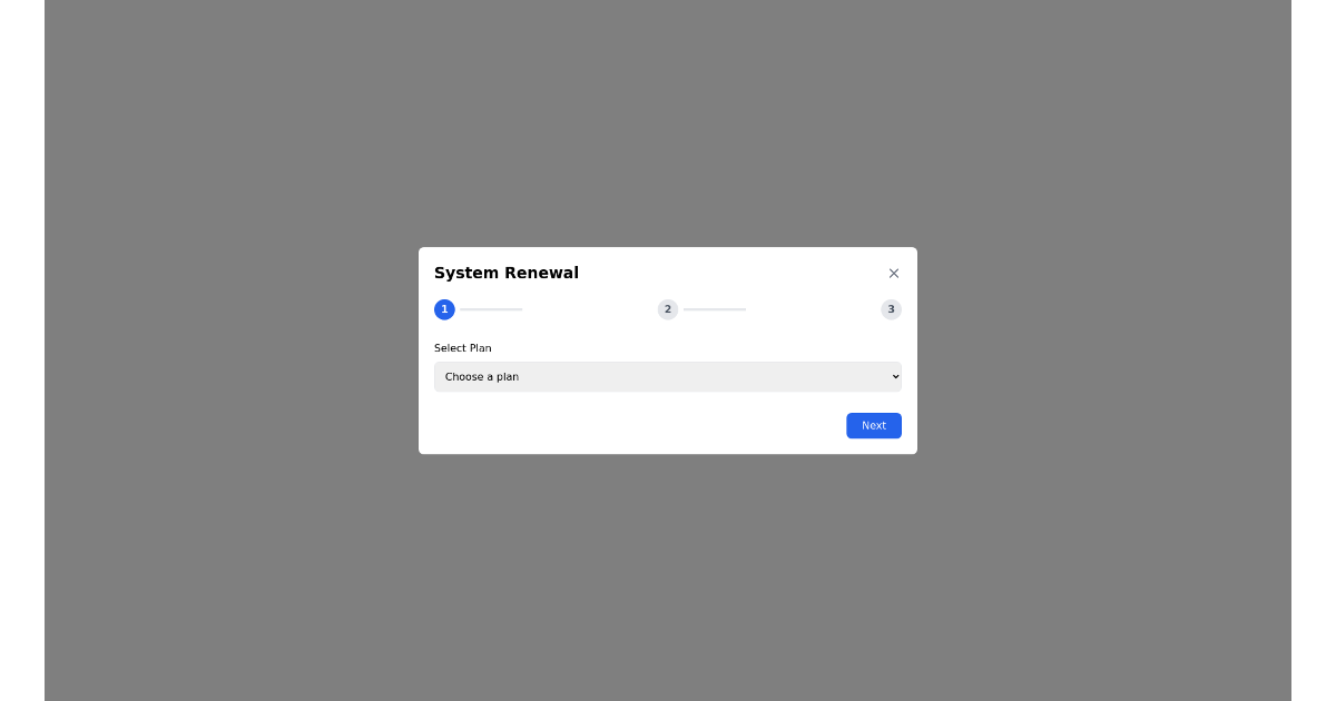 Renewal Modal 2 - Free Angular, Tailwind Component