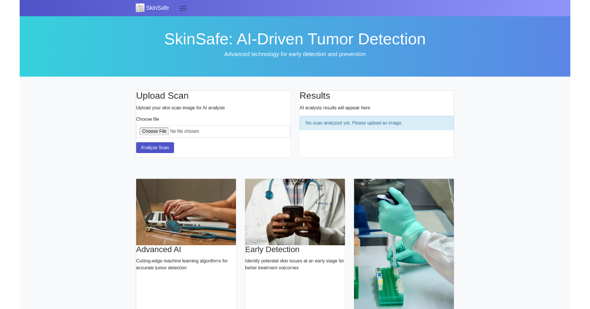Skin Safe Landing Page - Free Html, Bootstrap Component