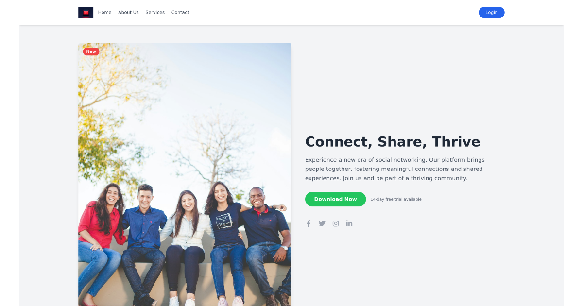 Landing Page - Free React, Tailwind Component
