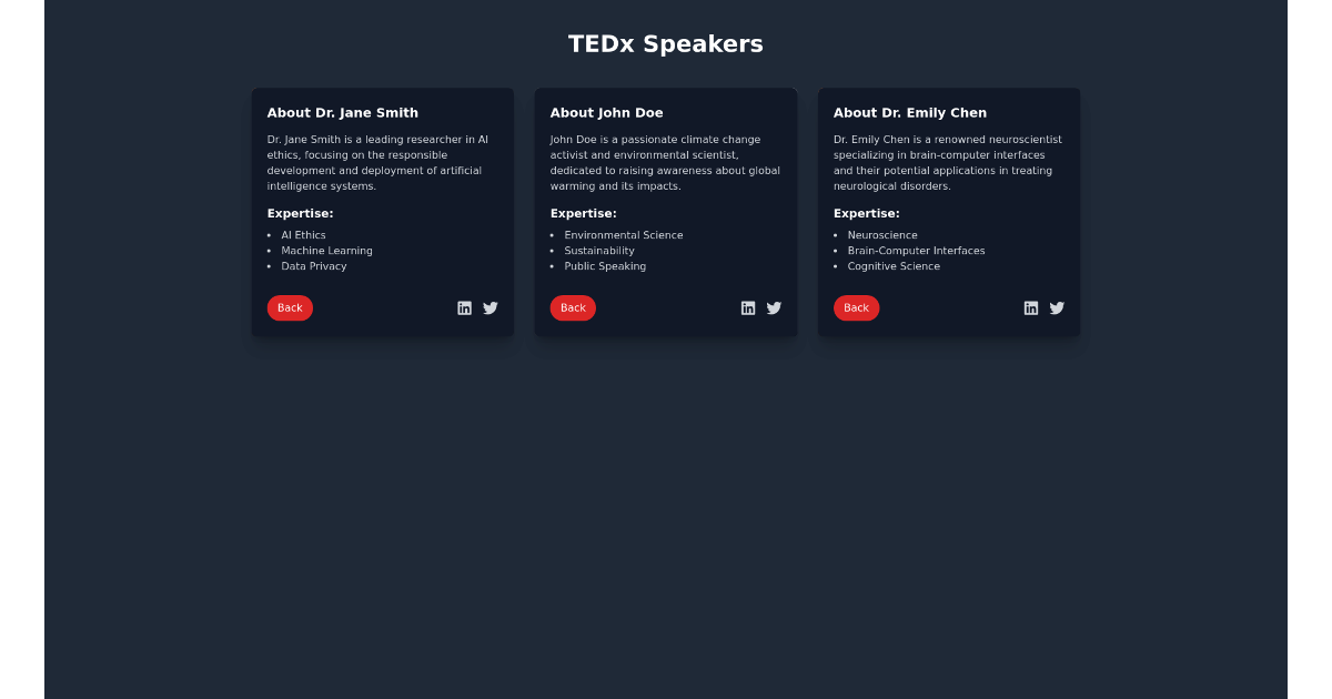 Speakers - Free React, Tailwind Component