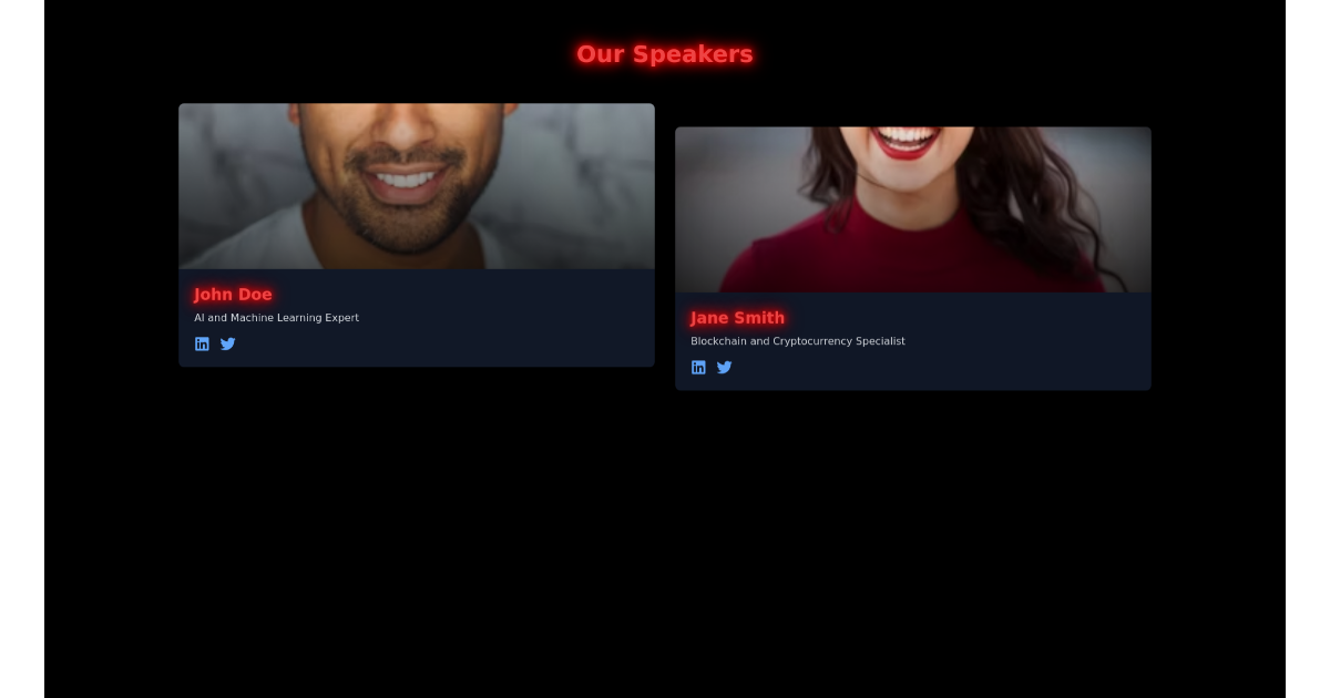 Speaker Section - Free React, Tailwind Component