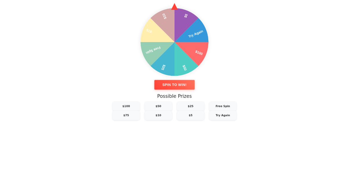 Lucky Wheel Component - Free Html, Bootstrap Component
