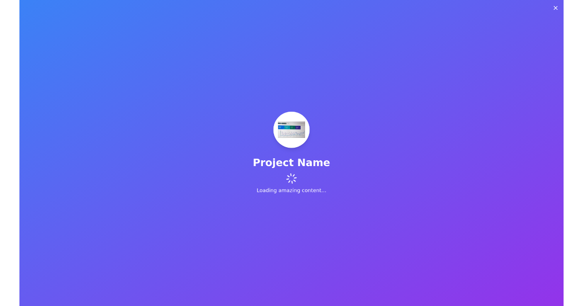 Splash Screen - Free React, Tailwind Component