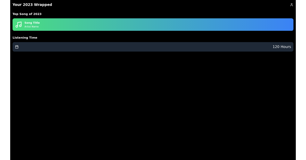 Wrapped Main Screen - Free React, Tailwind Component