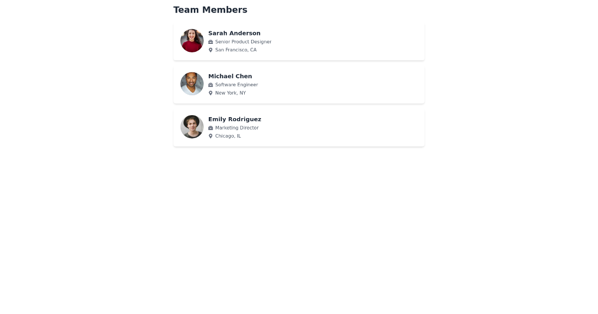 People List - Free React, Tailwind Component