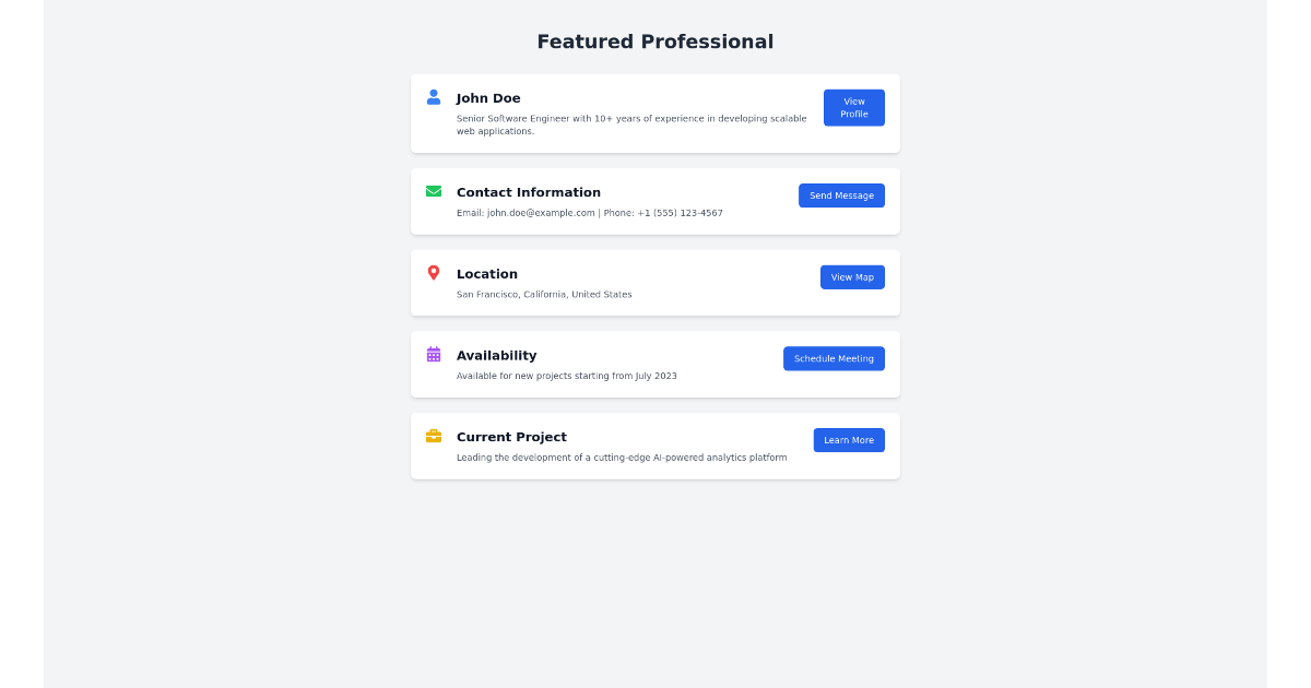 React Stacked List Page with Colorful Design | Tailwind UI