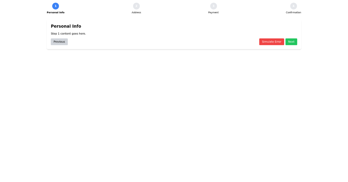 Stepper - Free React, Tailwind Component