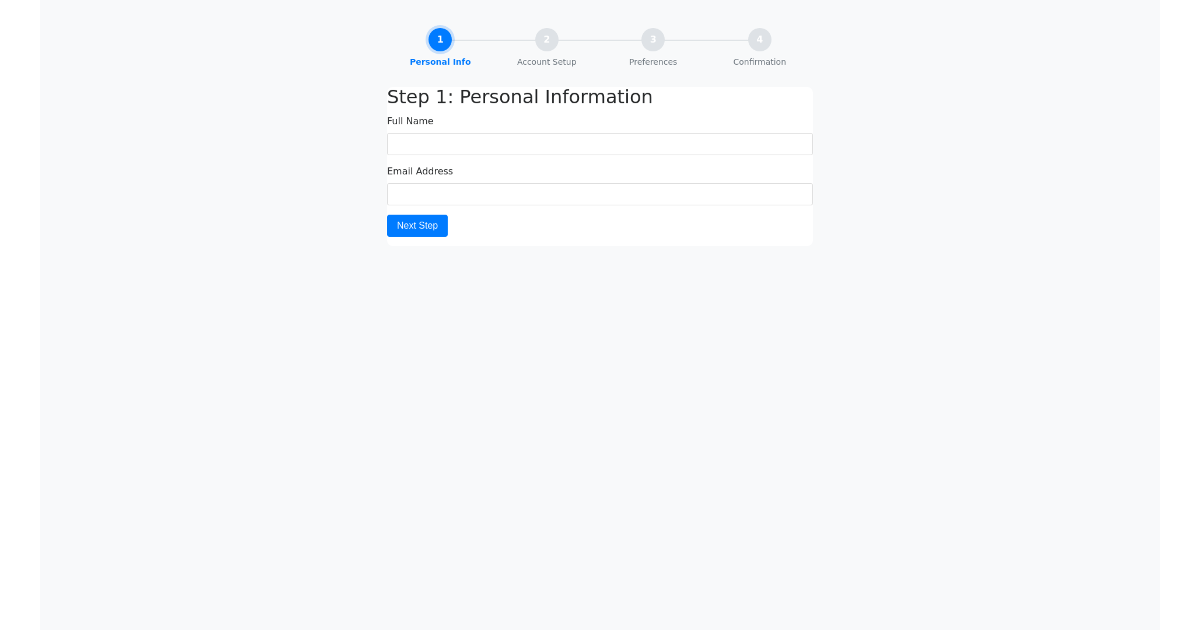 Distinct Visual Stepper - Free Html, Bootstrap Component