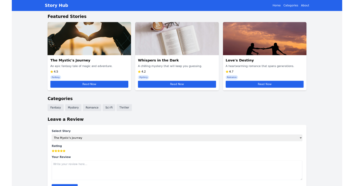 Home Page - Free React, Tailwind Component