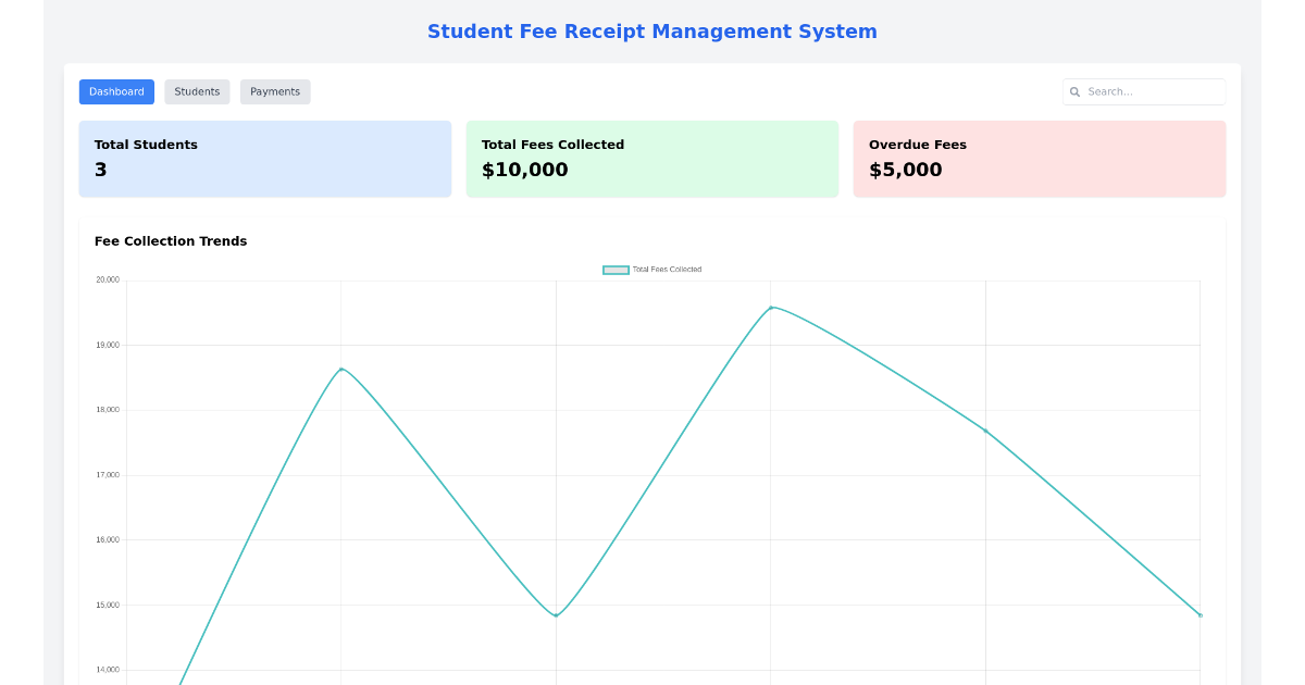 Student Fee Receipt System - Free React, Tailwind Component