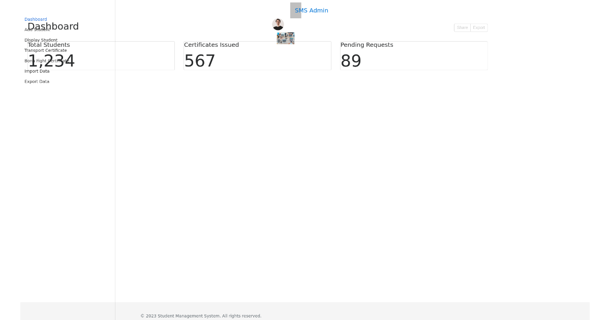 Student Management Dashboard - Free Html, Bootstrap Component