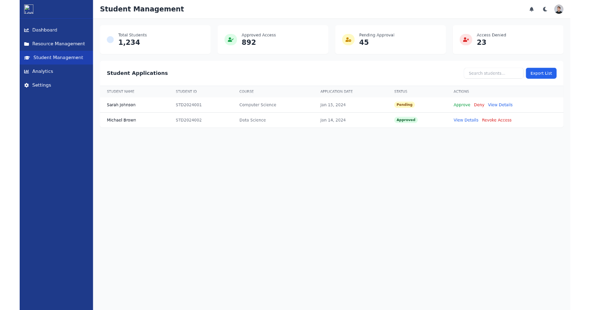 Resource Admin Dashboard - Free Html, Tailwind Component