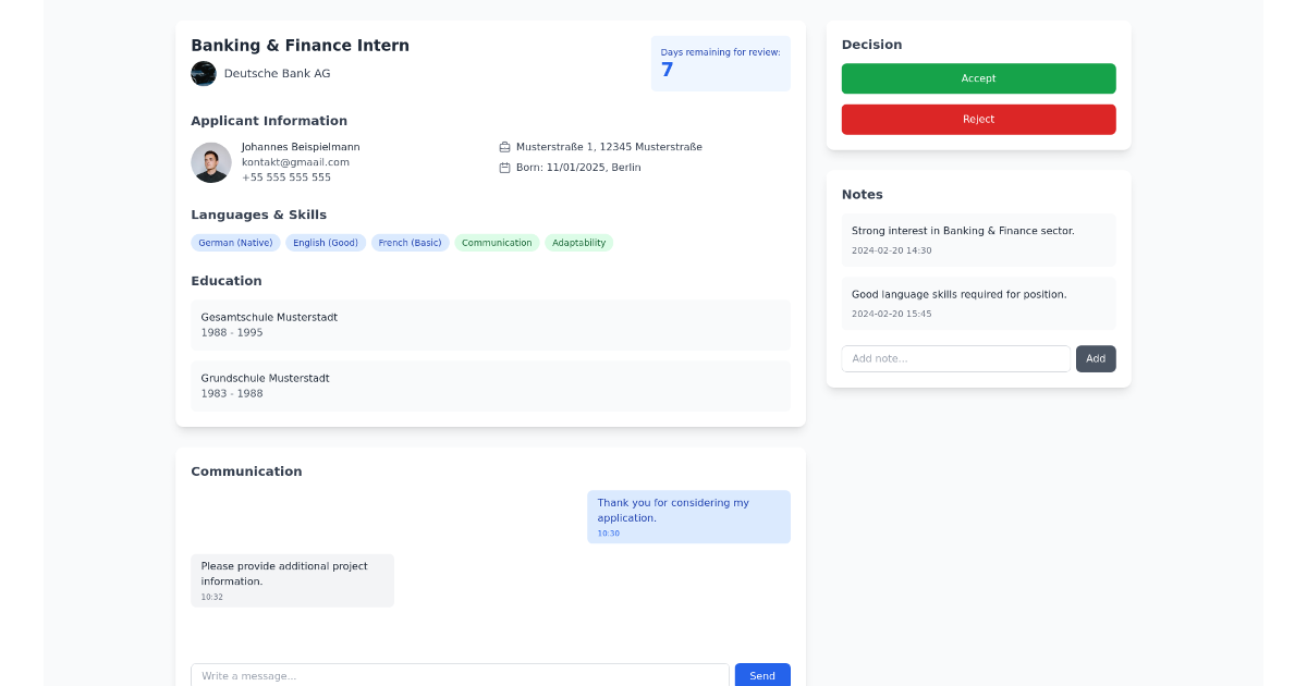 Student Application Review - Free Html, Tailwind Component