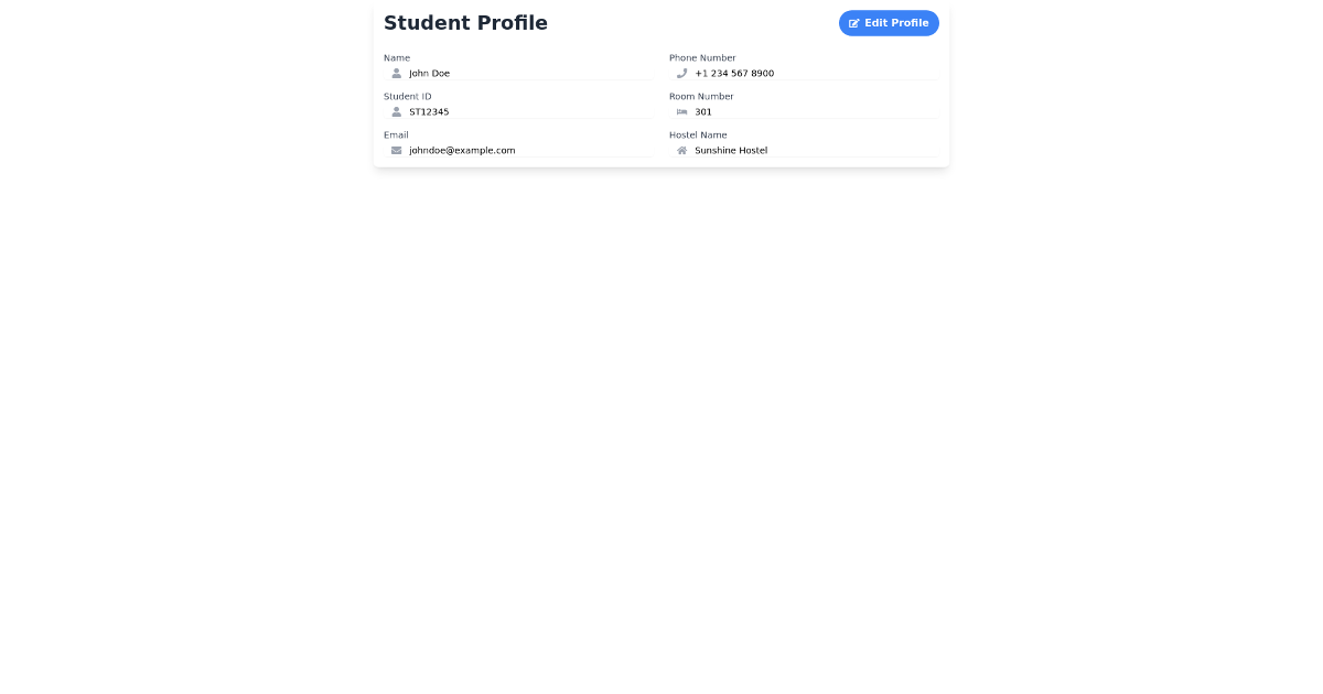 Student Profile - Free React, Tailwind Component