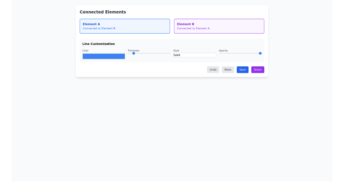 Interactive Line Connector - Free Html, Tailwind Component