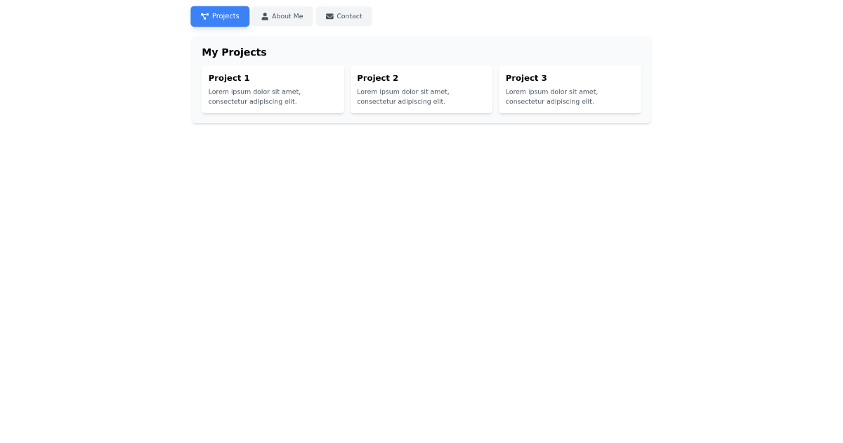 Tabbed Navigation - Free React, Tailwind Component