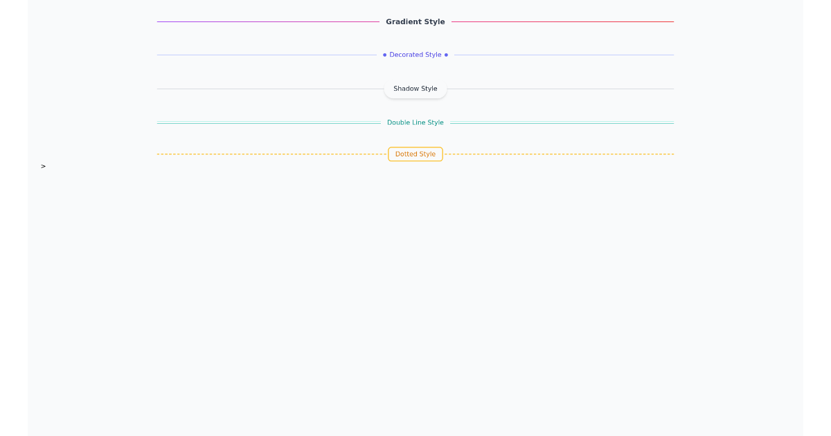 Unique Divider Collection - Free Html, Tailwind Component