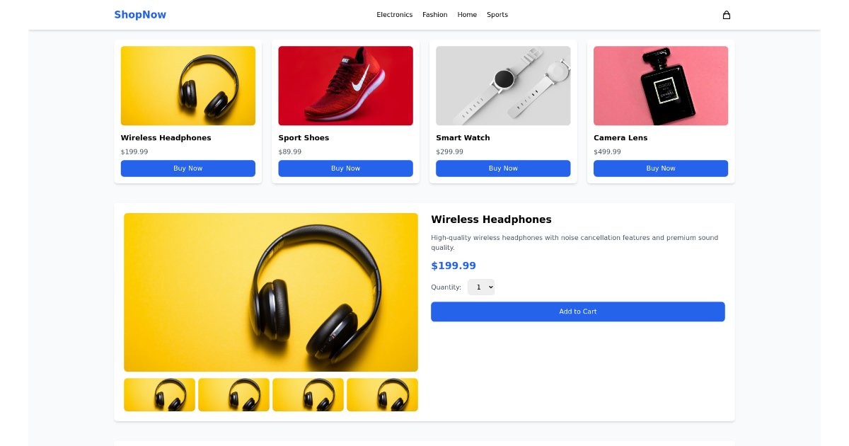 E-commerce Platform - Free Html, Tailwind Component