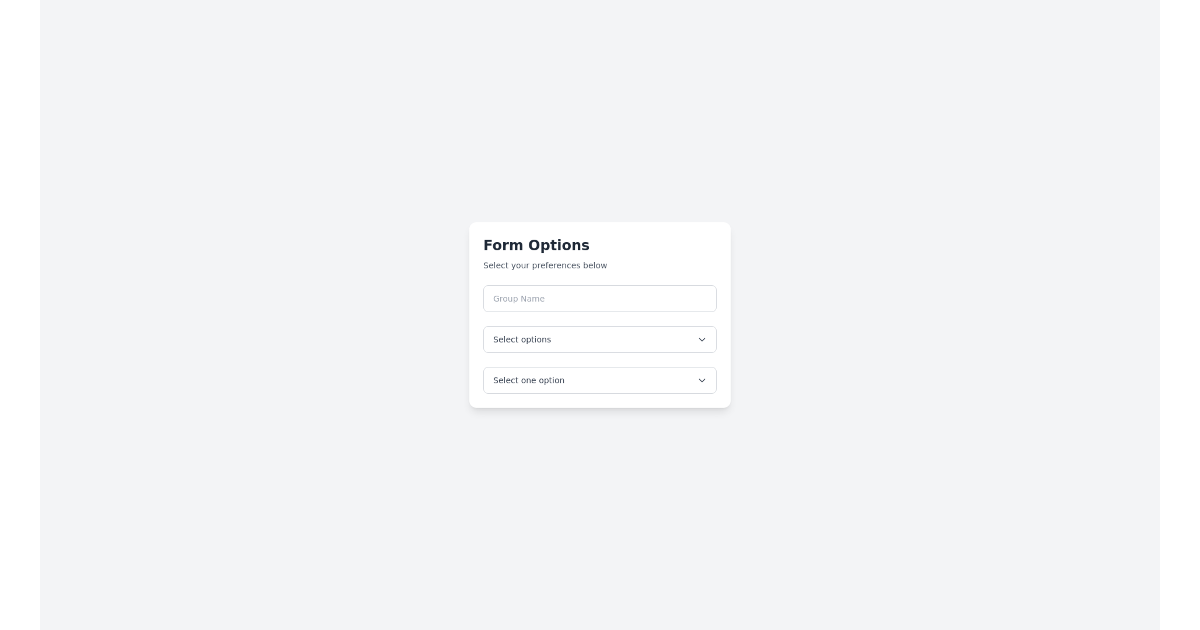 Tailwind Css Multi Select Single Select Dropdowns Easy Form Components