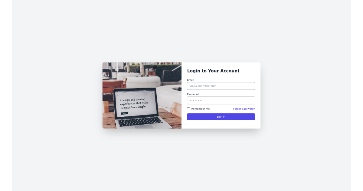 Modern Login Page - Free Html, Tailwind Component