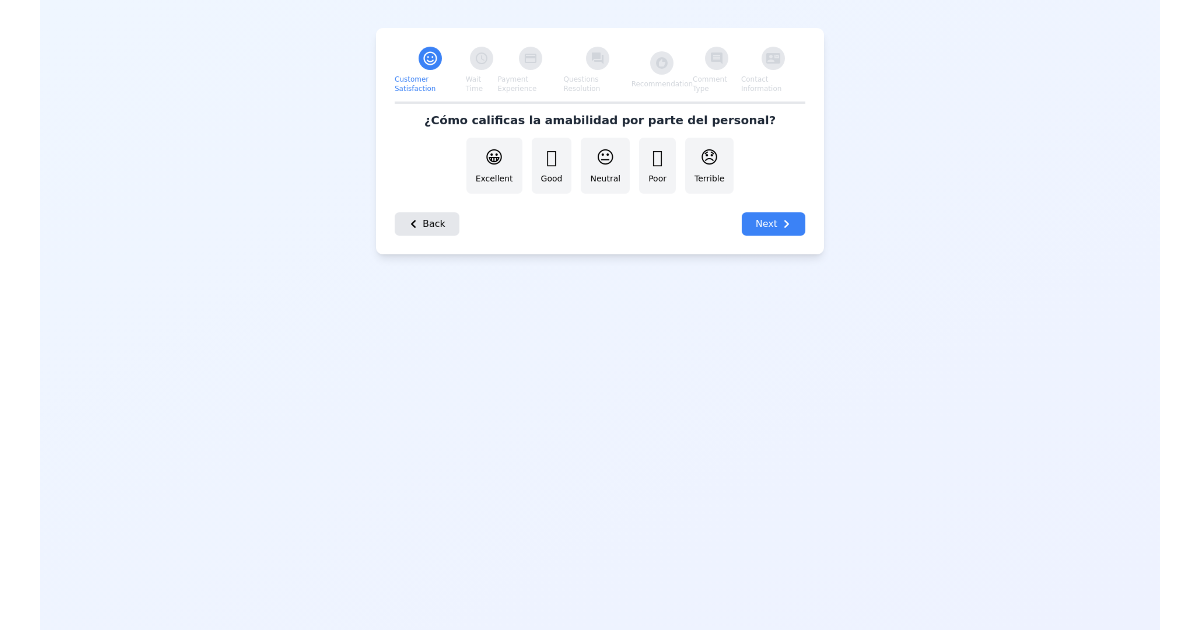Multi Step Feedback Form - Free React, Tailwind Component