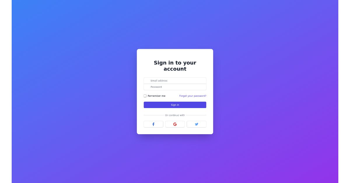 Login Page - Free React, Tailwind Component