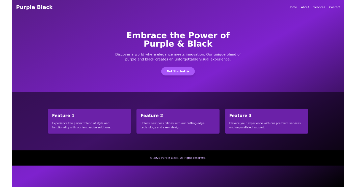 Purple Black Component - Free React, Tailwind Component