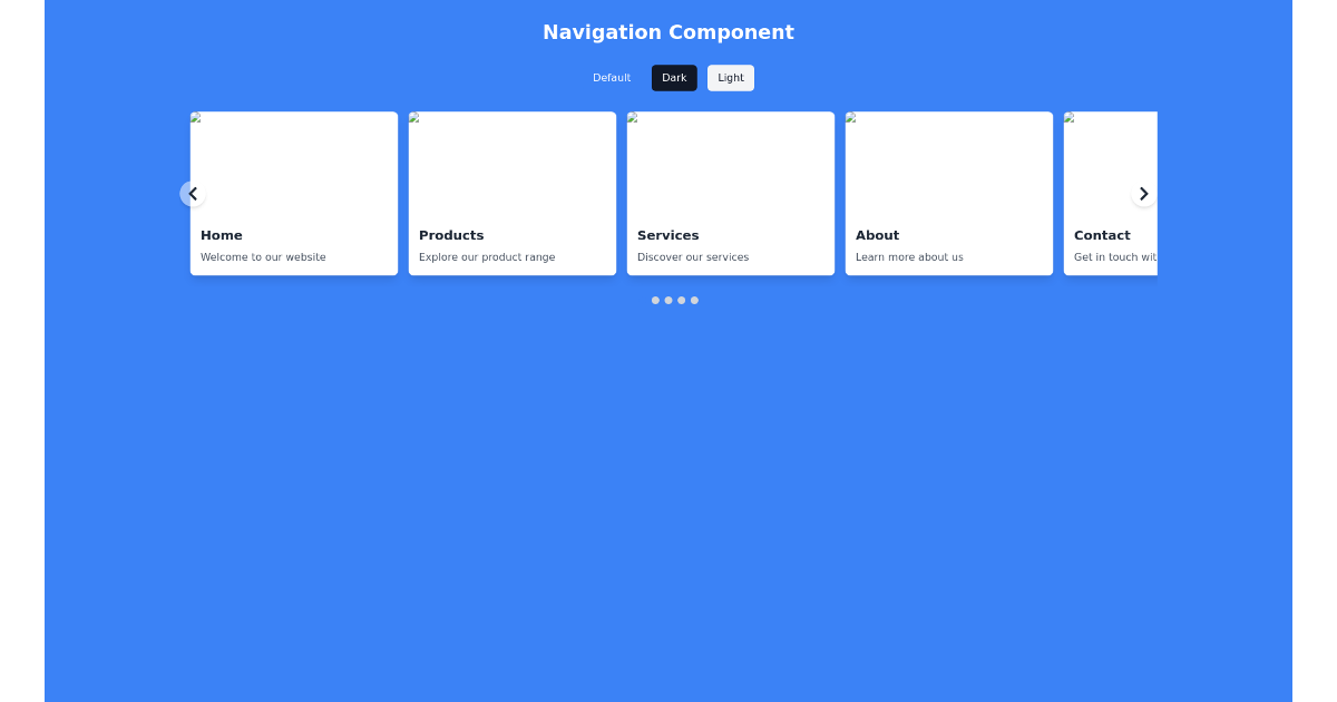 Navigation Component - Free React, Tailwind Component