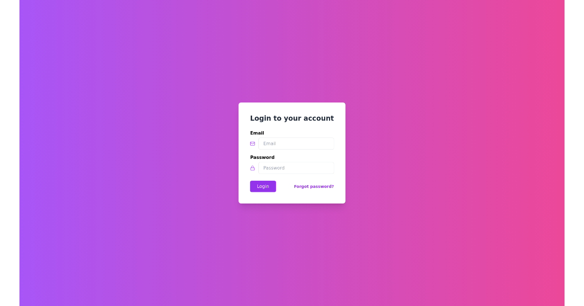 Login Page Free React Tailwind Component