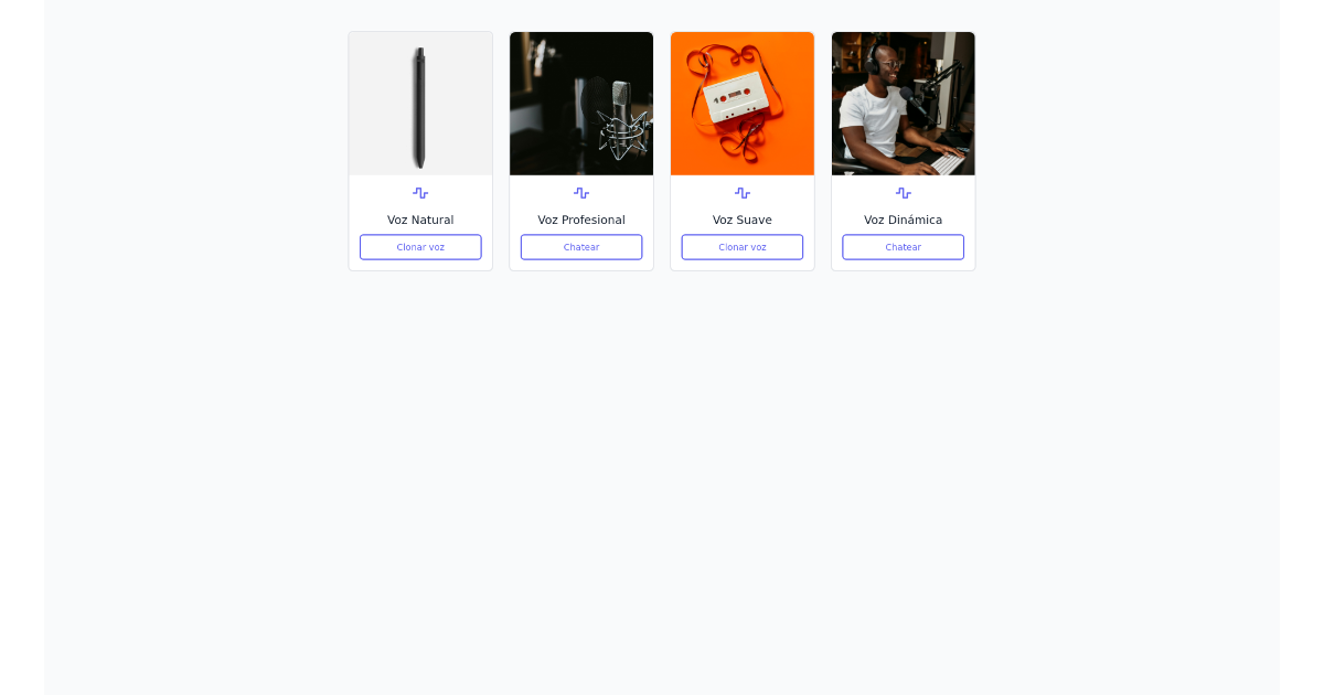 Voice Profile Gallery - Free React, Tailwind Component