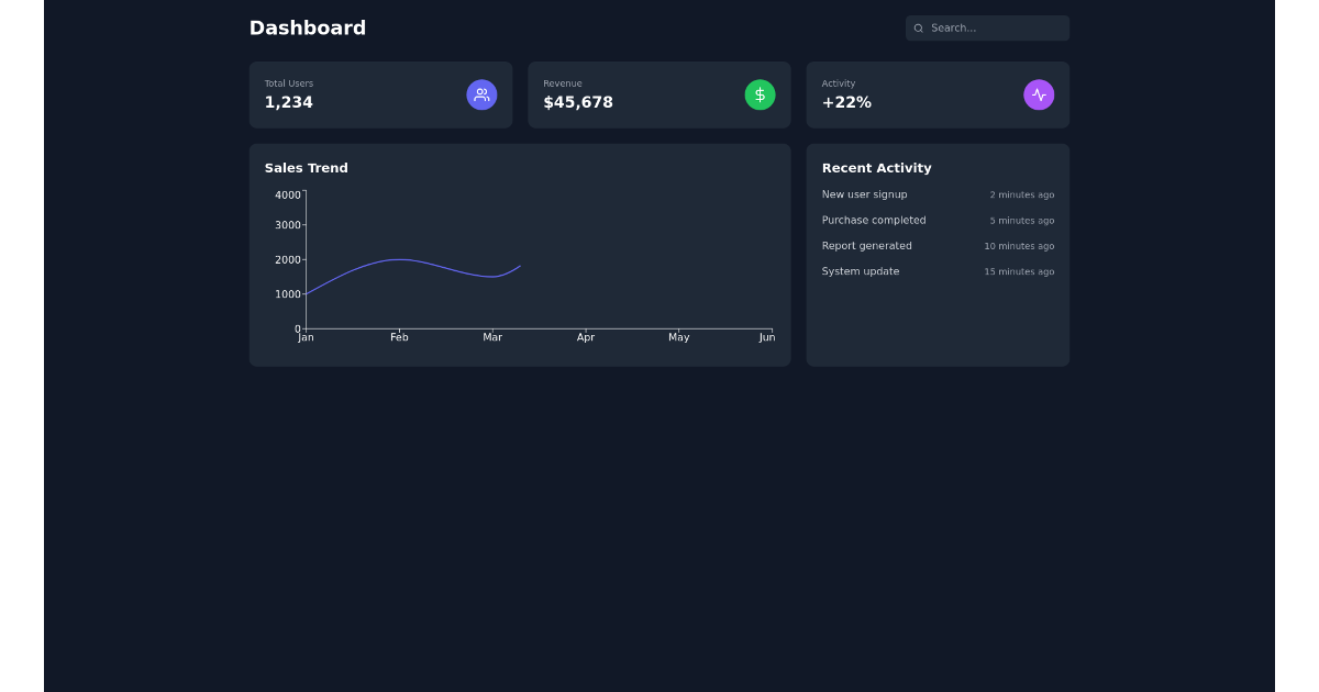Data - Free React, Tailwind Component