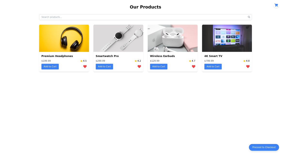 E Commerce Component - Free React, Tailwind Component