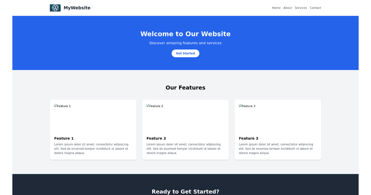 Header - Free React, Tailwind Component