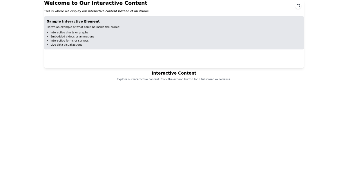 Responsive Iframe - Free React, Tailwind Component