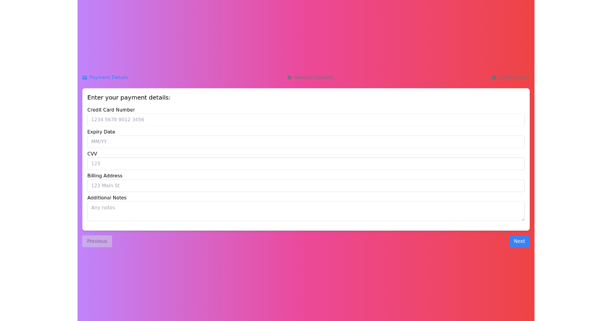 Stepper - Free React, Tailwind Component